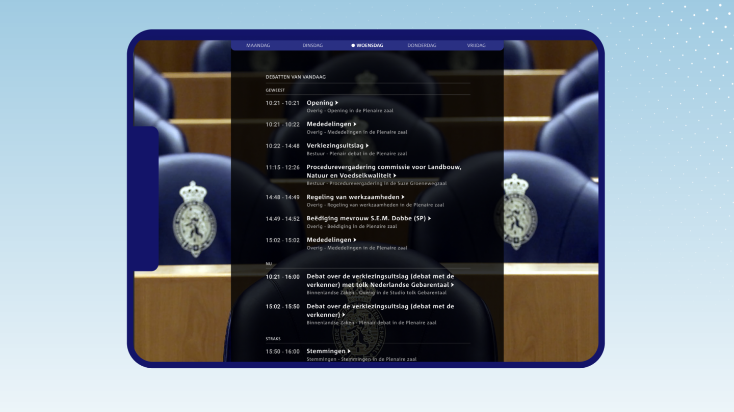 Debat Direct en Debat Gemist gaan samen | Tweede Kamer der Staten-Generaal